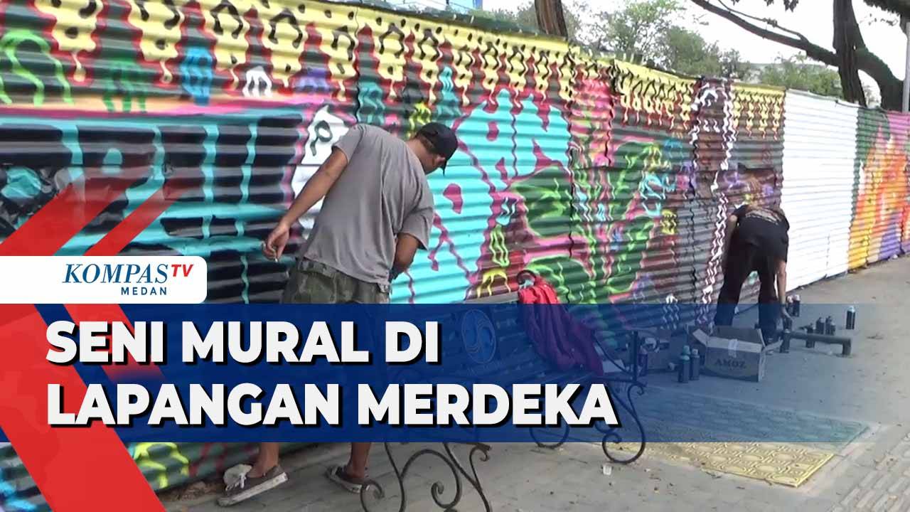 Penutup Lokasi Lapangan Merdeka Dihias Mural - Kompas TV | Vidio