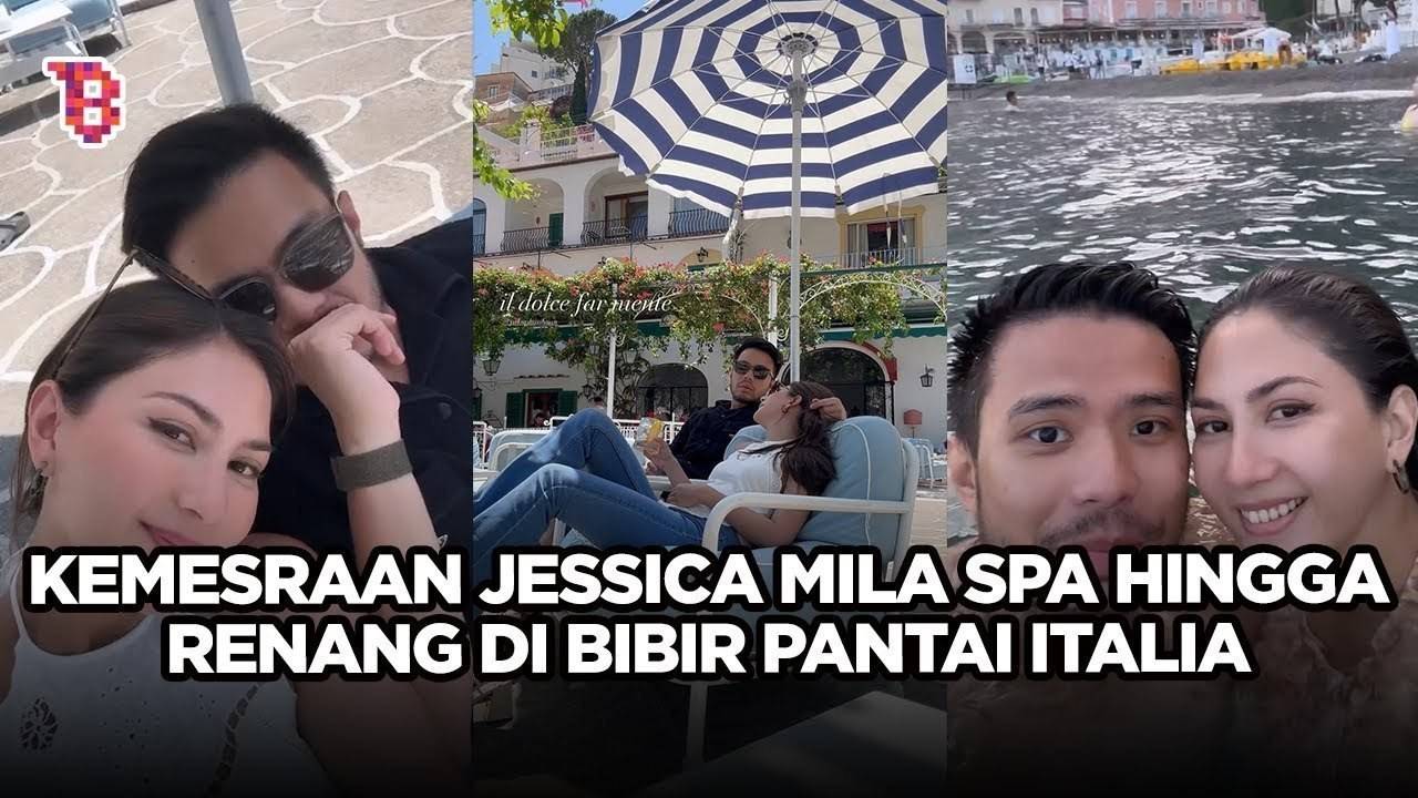 Momen mesra Jessica Mila dan Yakup Hasibuan spa hingga berenang di bibir pantai Italia - Shorts