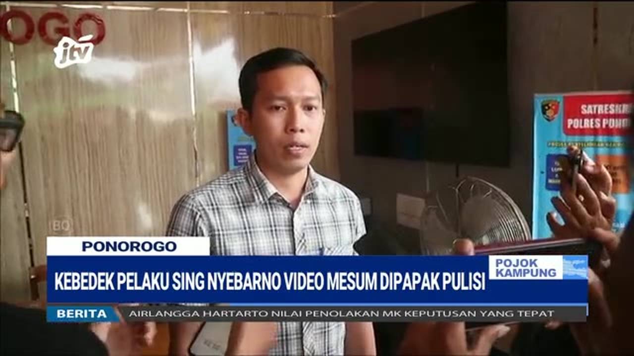 Kebedek Pelaku Sing Nyebarno Video Mesum Dipapak Pulisi POJOK KAMPUNG JTV | Vidio