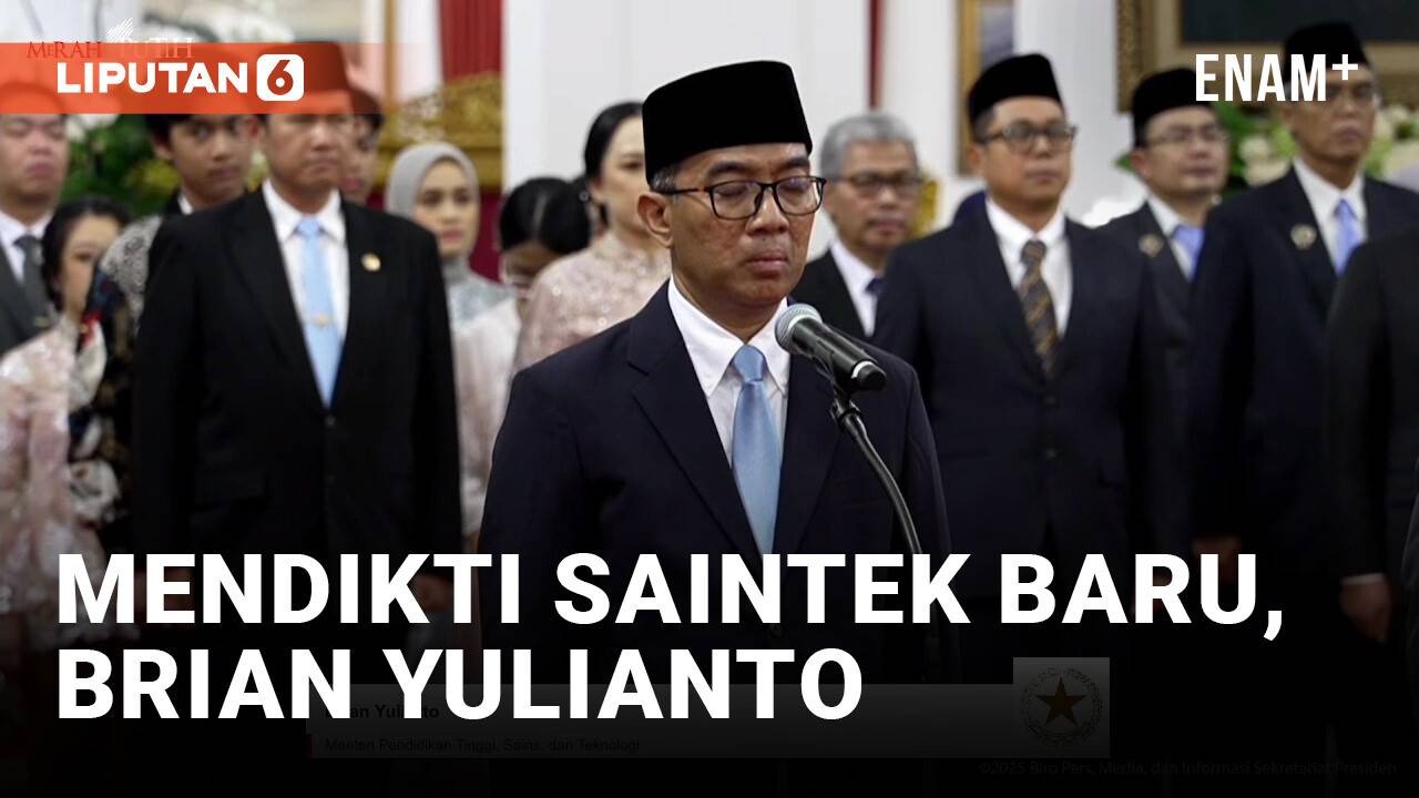 Prabowo Resmi Lantik Brian Yuliarto Jadi Mendikti Saintek - liputan6 ...