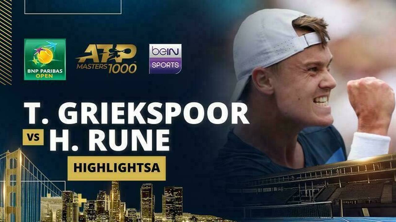 T. Griekspoor vs H. Rune - Highlights | BNP Paribas Open 2025 | Vidio
