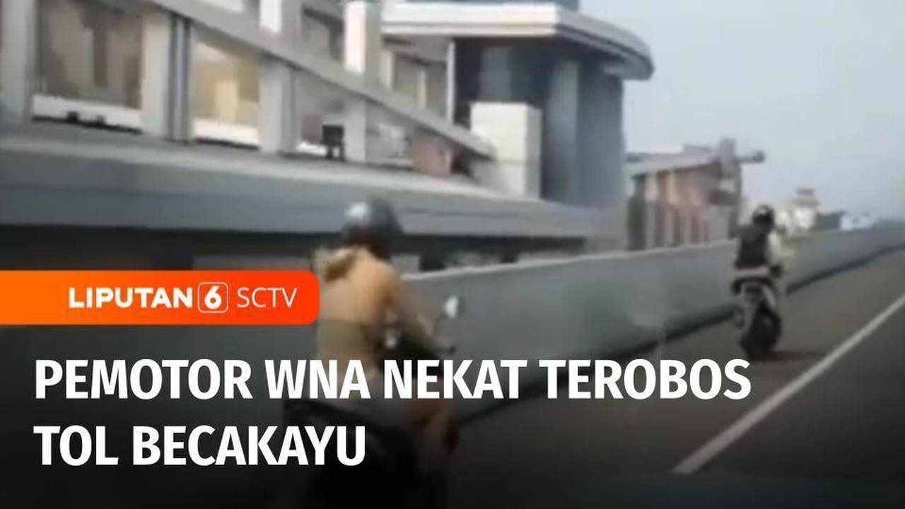 Tidak Perhatikan Rambu Lalu Lintas, 2 WNA Pengendara Motor Masuk ke Tol ...