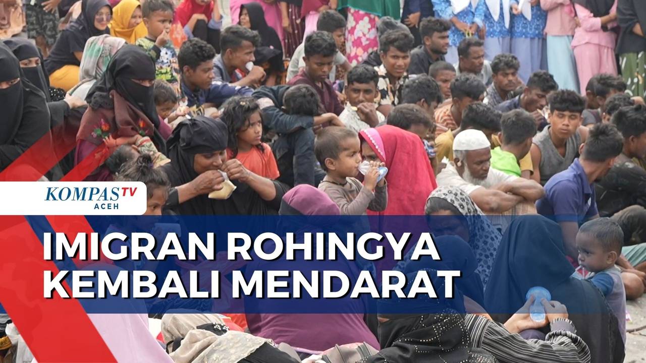 Imigran Rohingya Mendarat di Pantai Lampanah - Kompas TV | Vidio