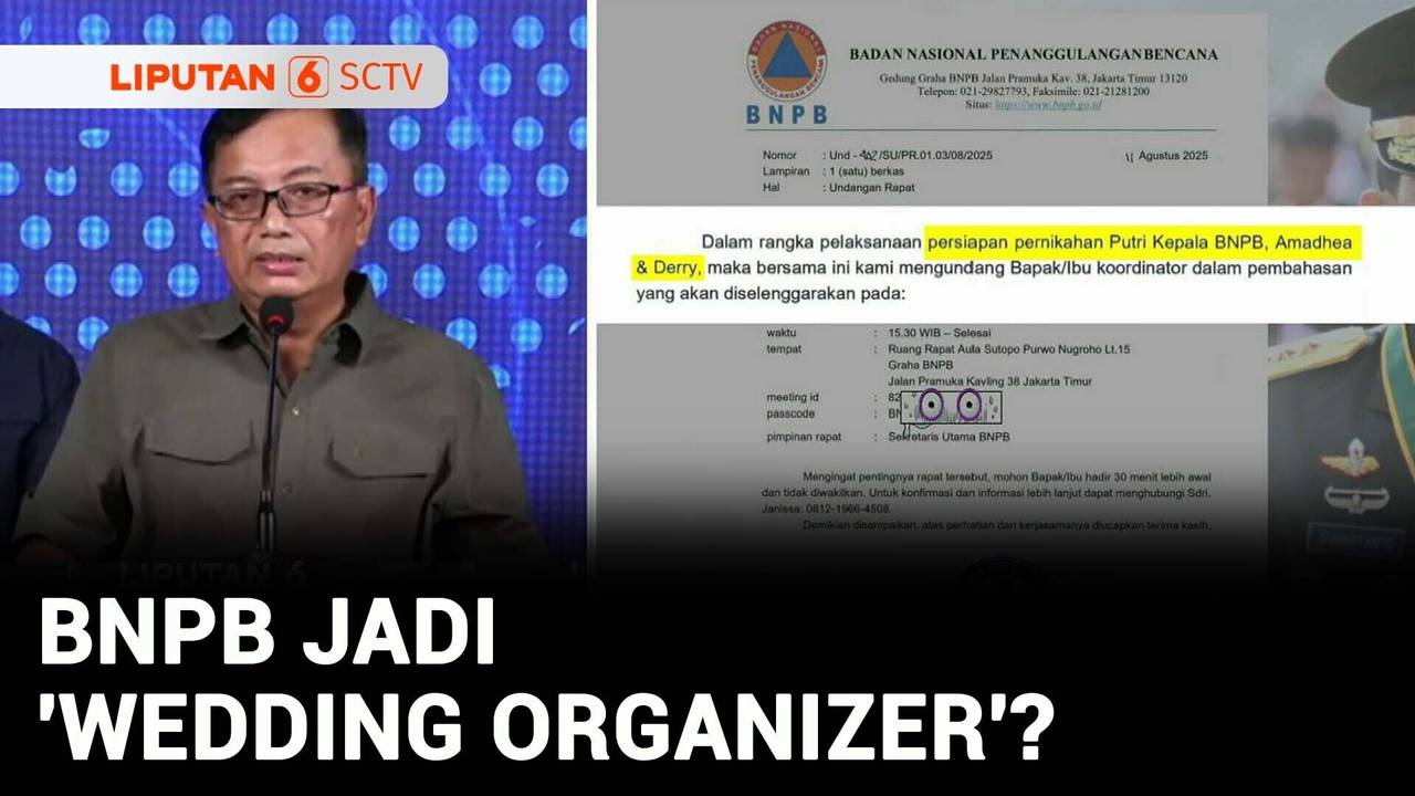 Heboh! Surat Rapat Pernikahan Anak Kepala BNPB Gunakan Kop Lembaga, Emang Boleh? | Liputan 6 - SCTV