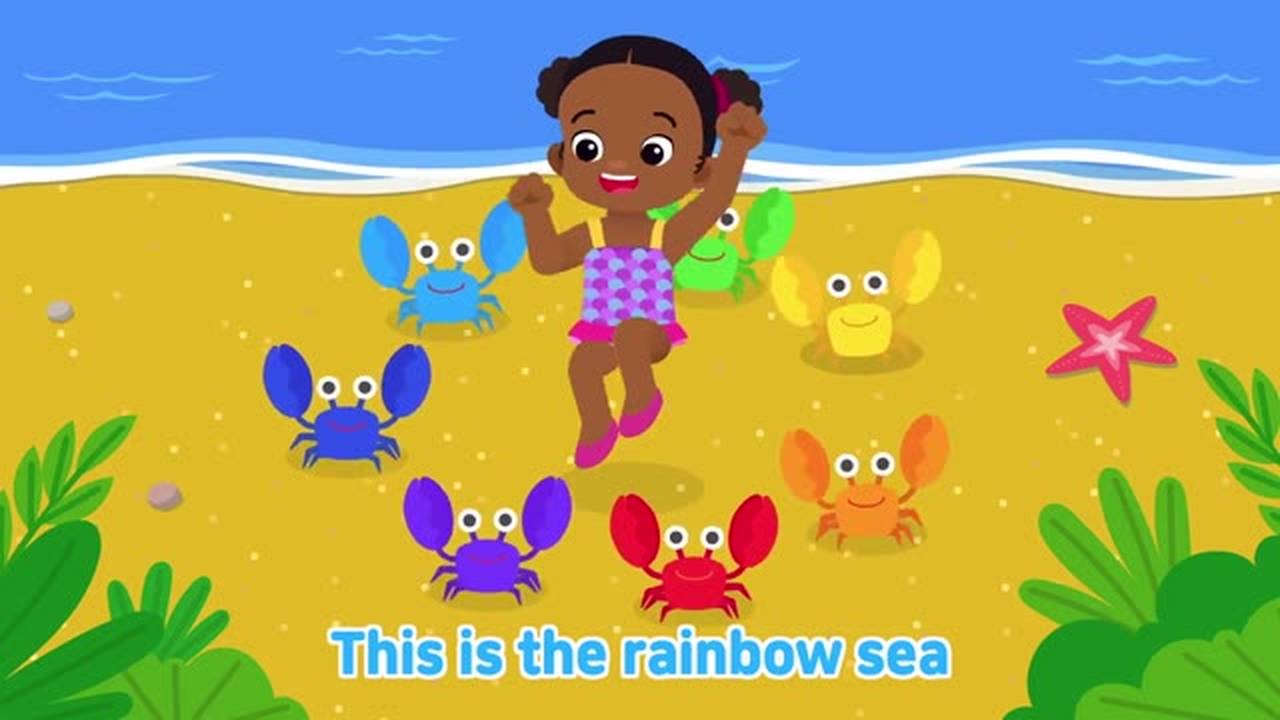 Tayo Educational Songs - Ep 01 - Colorful Rainbow Sea (2022) | Vidio