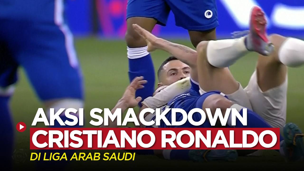 Aksi Smackdown Cristiano Ronaldo di Liga Arab Saudi - BOLA.COM | Vidio