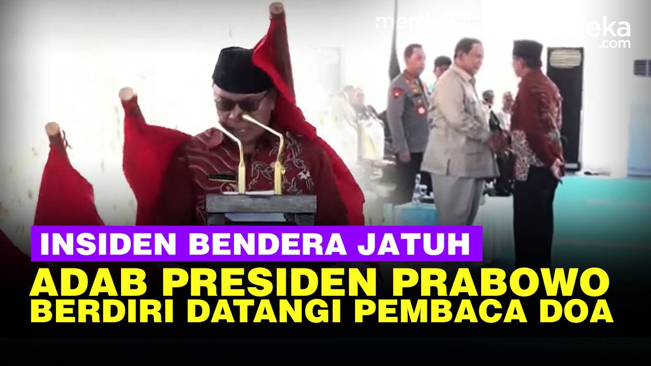 Adab Prabowo Langsung Berdiri Datangi Pembaca Doa Usai Insiden Bendera ...