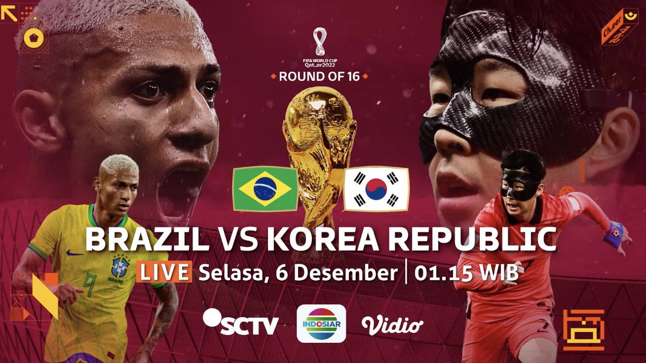 Saksikan Duel Seru Brazil vs Korea Republic, 6 Des Pkl 01.15 WIB di ...