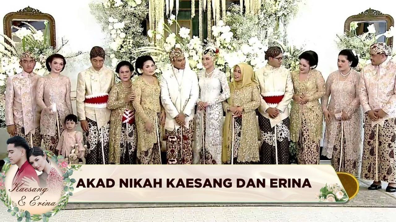 Tampil Elegan!! Keluarga Inti Berfoto Bersama Pengantin | Akad Nikah Kaesang & Erina 2022 | Vidio