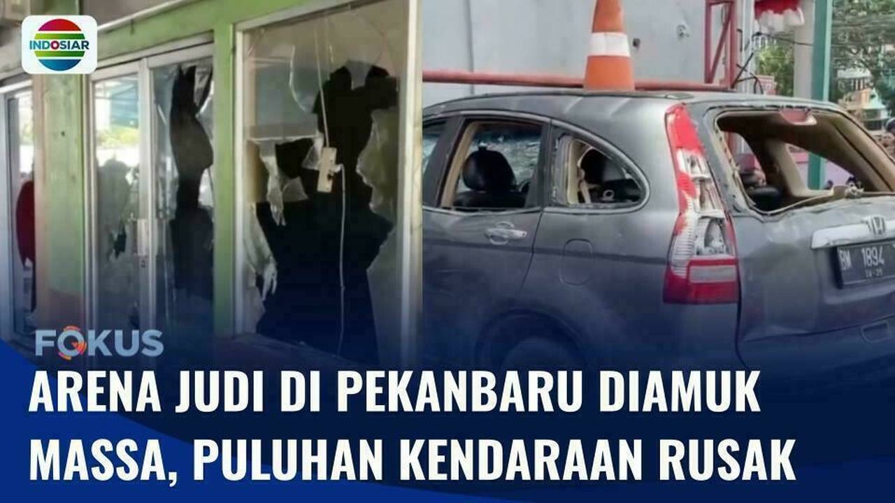 Arena Judi di Pekanbaru Diserang Massa, Puluhan Kendaraan Rusak | Fokus ...