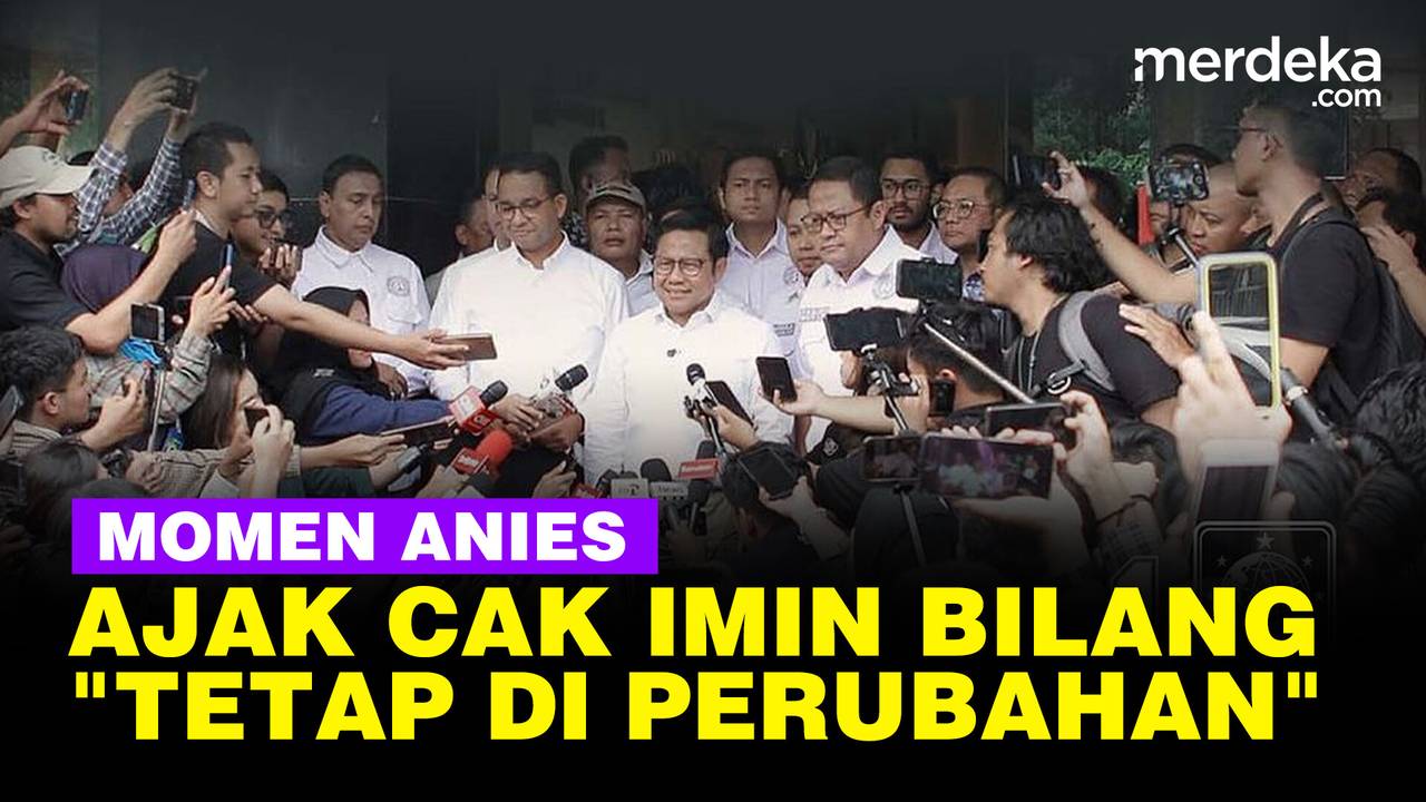 Saat Anies Ajak Cak Imin Bareng Bilang 'Saya Terus di Jalan Perubahan' - merdeka | Vidio