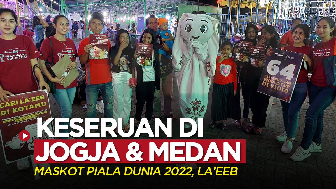 Keseruan Maskot Piala Dunia 2022, La'eeb di Car Free Night Yogyakarta ...