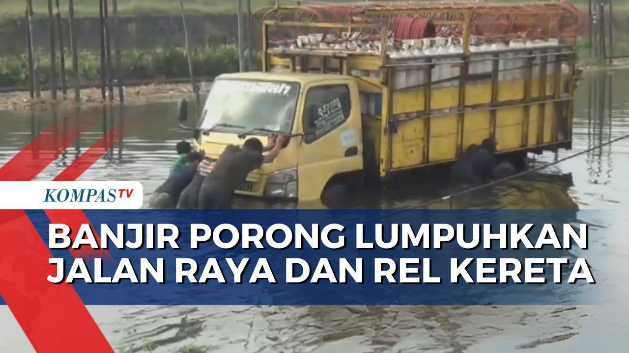 Porong Sidoarjo Banjir: Jalan Raya Tergenang hingga 1 Meter, Kereta ...