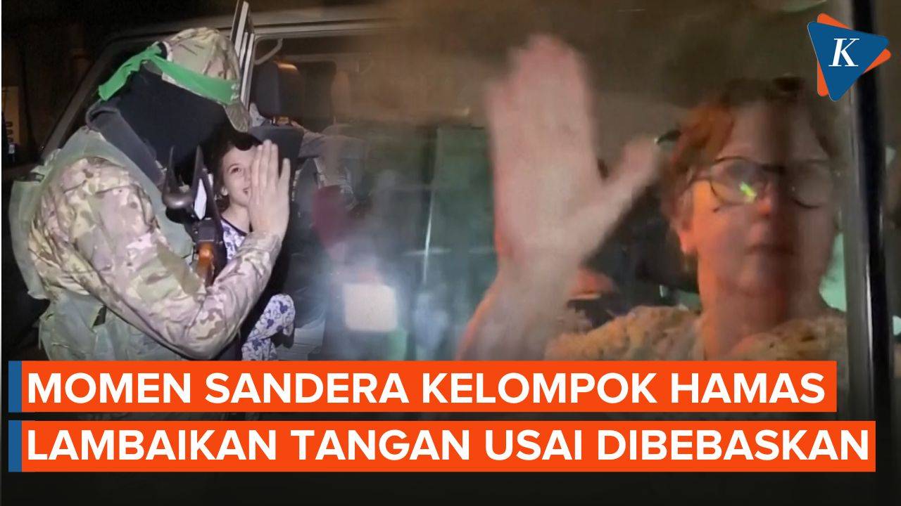 Momen Pembebasan Sandera Diwarnai dengan Lambaian Tangan Kepada Tentara ...