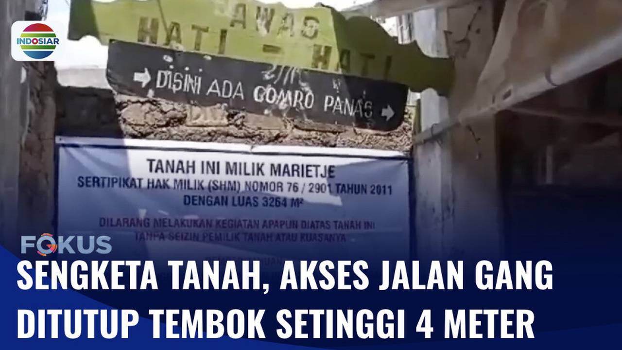 Buntut Sengketa Tanah, Akses Jalan Gang di Padalarang Ditutup Tembok ...