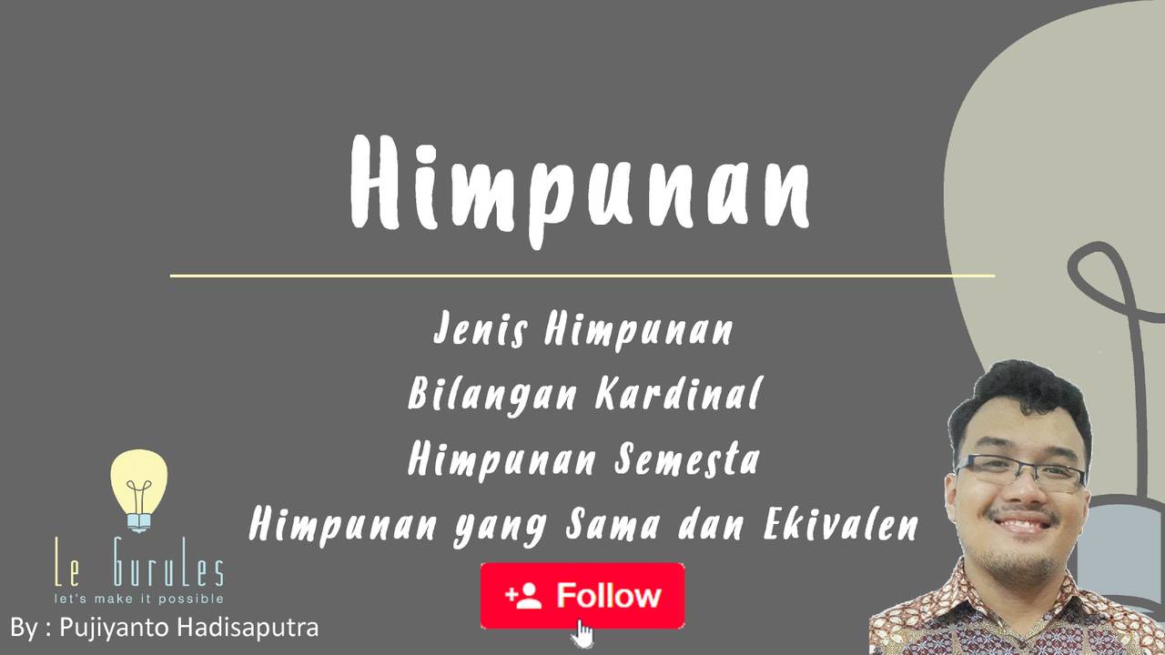 Matematika Kelas 7 - Himpunan (2) - Jenis Himpunan, Bilangan Kardinal ...