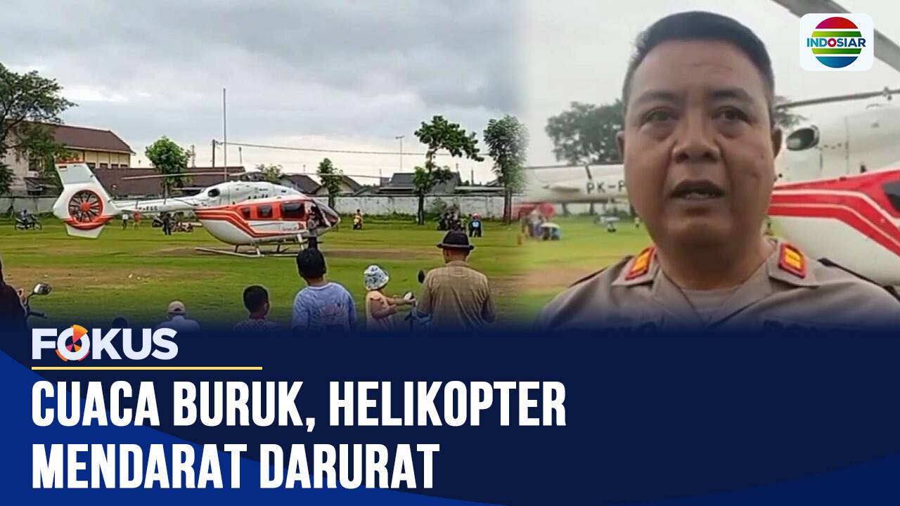 Cuaca Ekstrem, Helikopter Swasta Mendarat Darurat di Lapangan Sepak Bola Jombang | Fokus ...