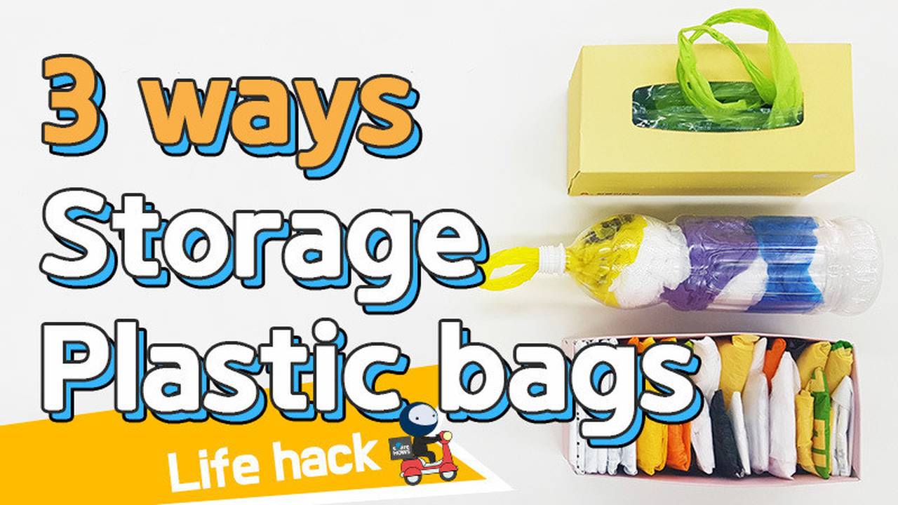 [DIY] 3 Ways Storage Plastic bags | Vidio
