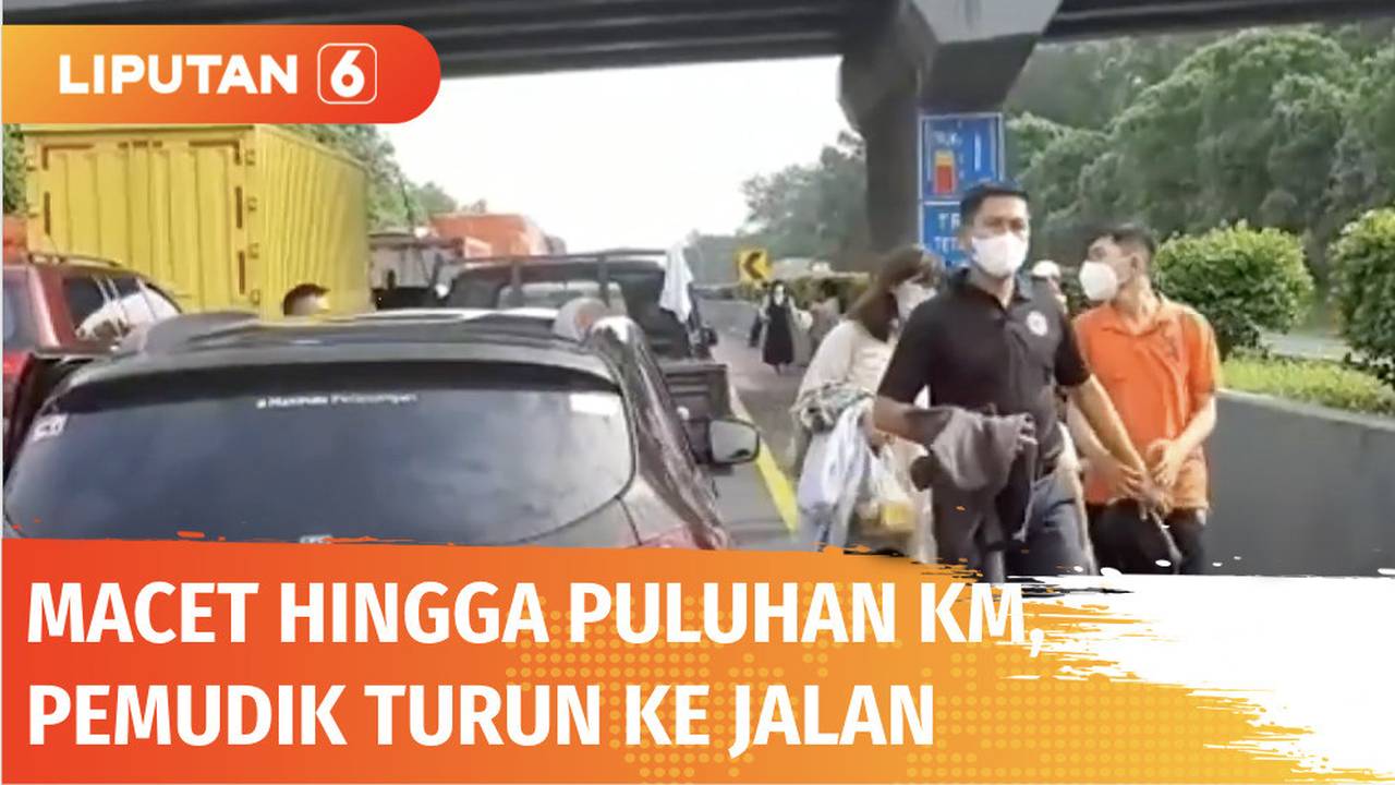 Live Report: Imbas One Way di Tol Cikampek, Pemudik Terjebak Macet di ...