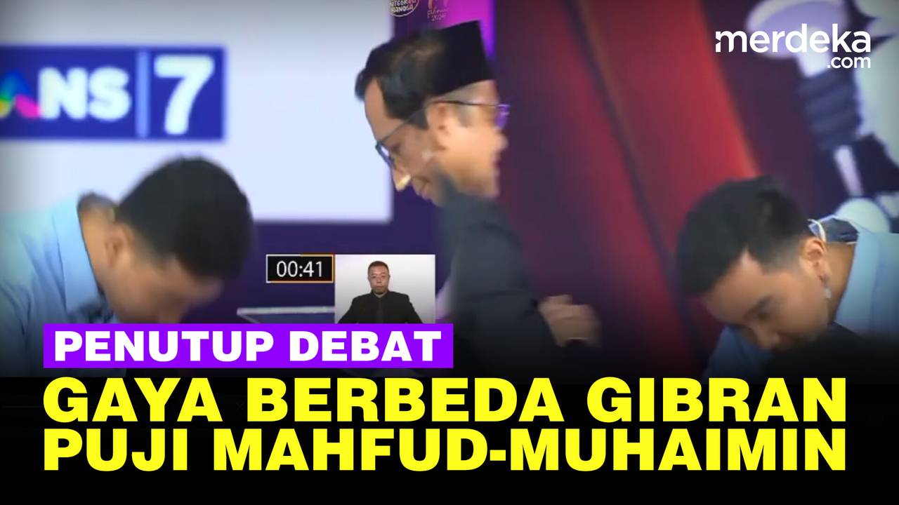 Gaya Berbeda Gibran di Penutup Debat, Puji Cak Imin dan Mahfud Md - merdeka | Vidio