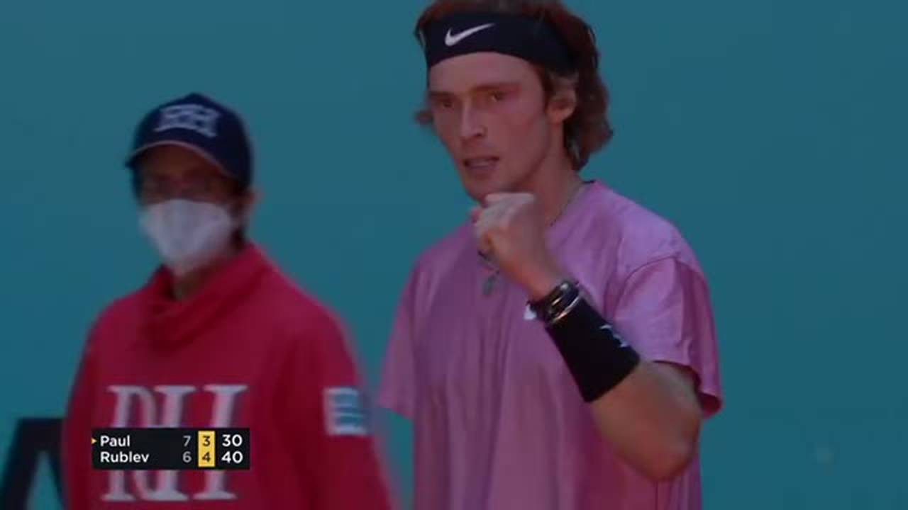Match Highlights | Andrey Rublev 2 vs 1 Tommy Paul | Mutua Madrid Open ...