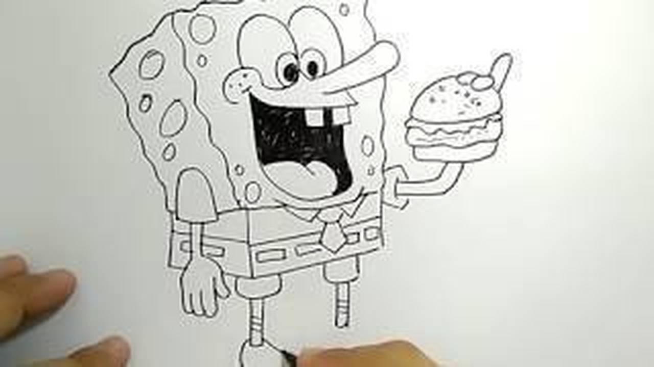 cara menggambar spongebob, how to draw spongebob | Vidio