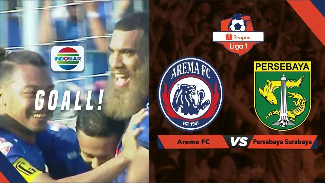 GOOLLL! Tendangan Keras Dendi - Arema Merobek Gawang Mizwar-Persebaya ...