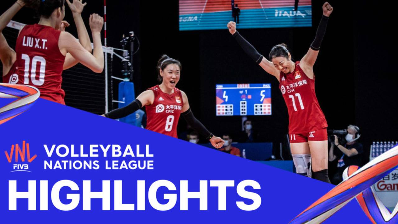 Match Highlight | VNL WOMEN'S - China 3 vs 2 Brazil | Volleyball ...
