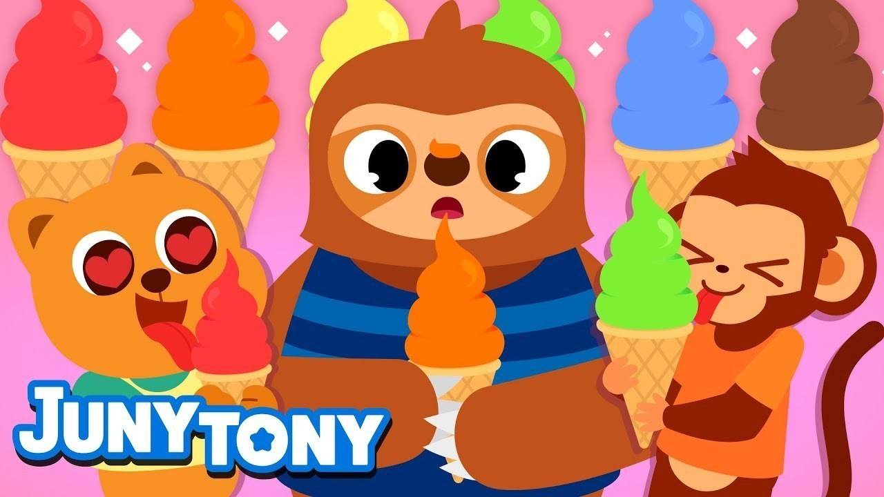 JunyTony - Colors Songs for Kids - Colored Ice Cream (2022) | Vidio