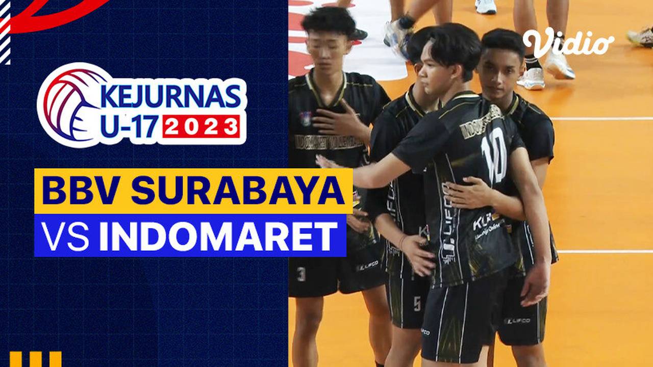 Putra: BBV Surabaya vs Indomaret - Full Match | Kejurnas Bola Voli Antarklub U-17 2023 | Vidio