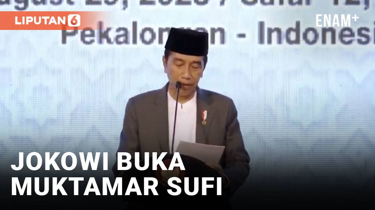 Didampingi Habib Luthfi, Jokowi Buka Muktamar Sufi Internasional 2023 - LiputanEnam | Vidio