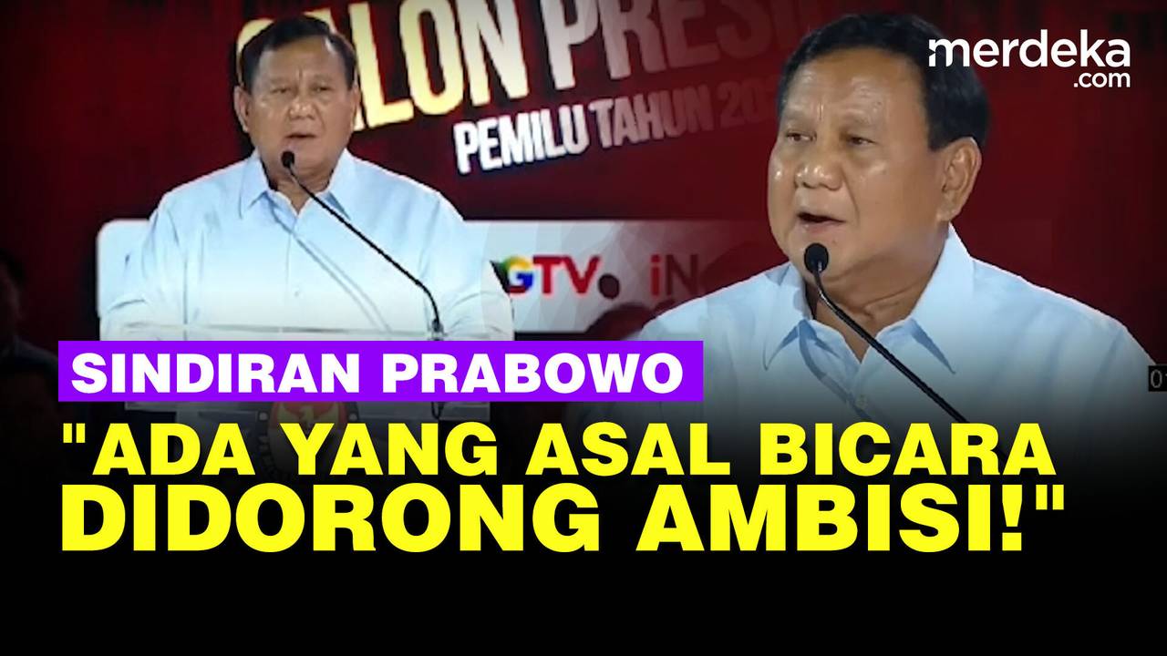 Prabowo Lempar Sindiran di Awal Debat Ada yang Asal Bicara Didorong Ambisi! - merdeka | Vidio
