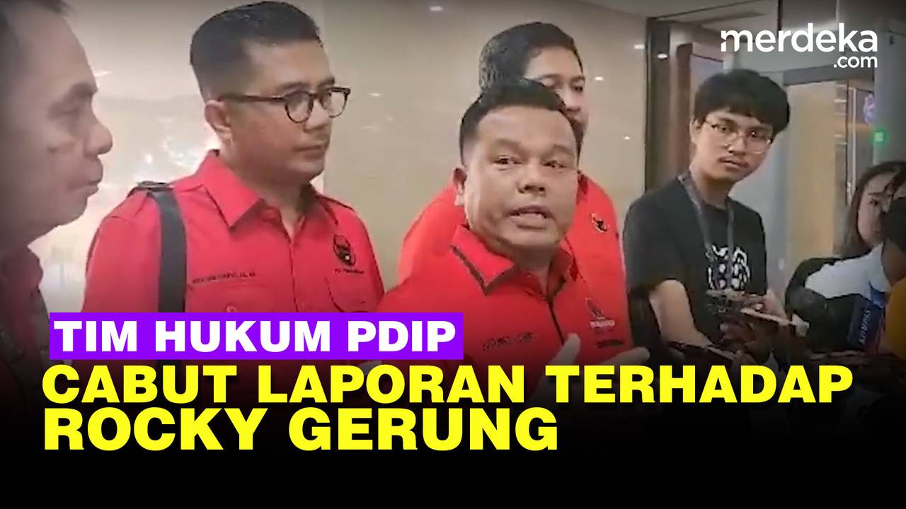 Alasan Tim Hukum PDIP Resmi Cabut Laporan Terhadap Rocky Gerung di Mabes Polri - merdeka | Vidio
