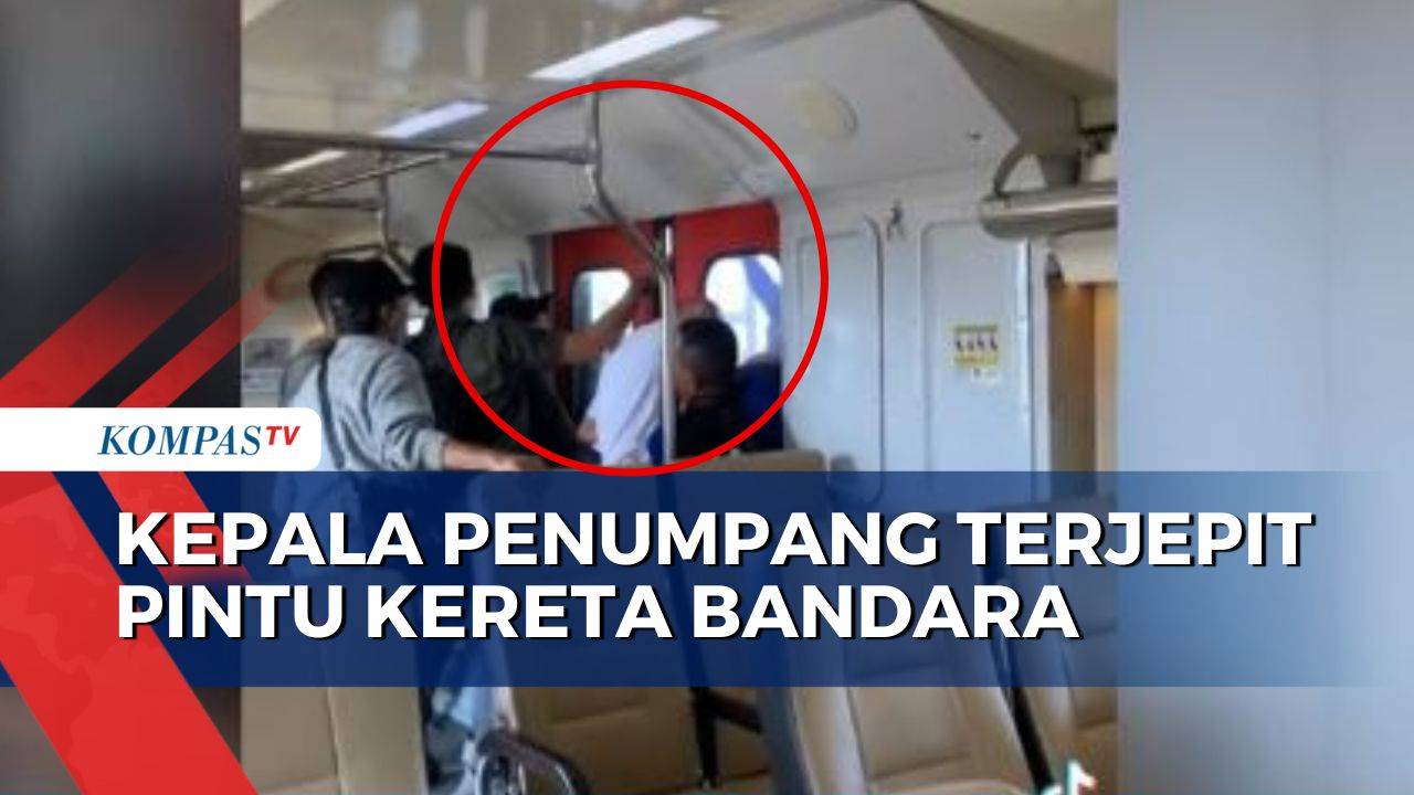 Viral! Kepala Penumpang Terjepit Pintu Kereta Api Bandara YIA - Kompas TV