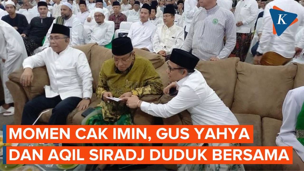 Momen Langka Cak Imin, Gus Yahya, dan Kyai Said Duduk Sebangku ...
