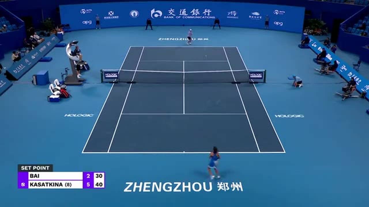 Zhuoxuan Bai vs Daria Kasatkina - Highlights | WTA Zhengzhou Open 2023 ...