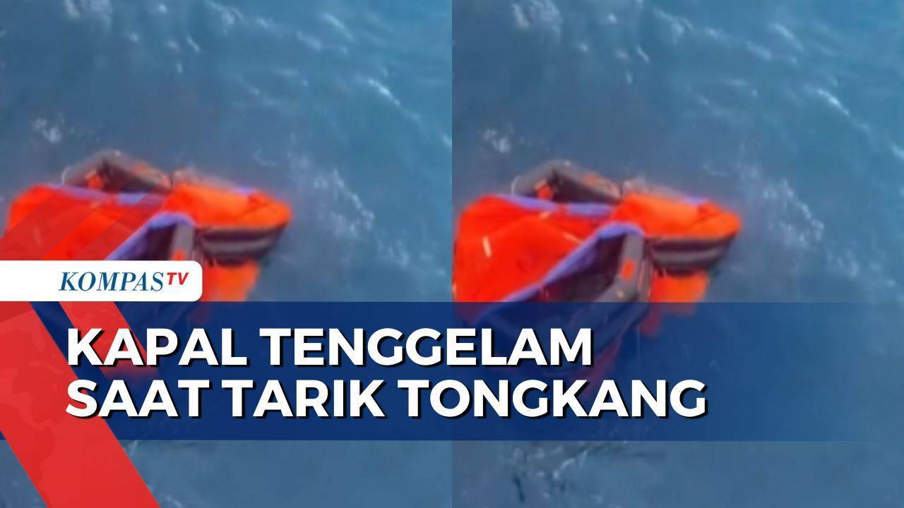 Cuaca Buruk, Kapal Tenggelam saat Tarik Tongkang di Perairan Selat Sunda - Kompas TV | Vidio