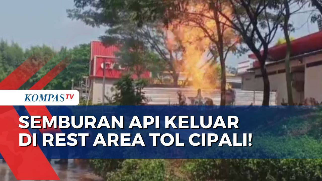 Semburan Api Tiba-Tiba Keluar dari Sumur di Rest Area Tol Cipali ...