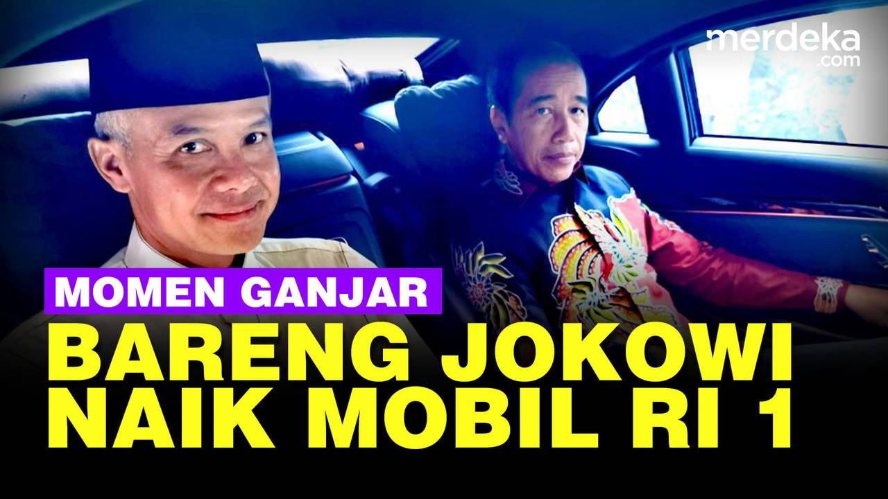 Senyum Ganjar Naik Mobil Presiden Bareng Jokowi Usai Ditunjuk Mega Capres PDIP - merdeka | Vidio