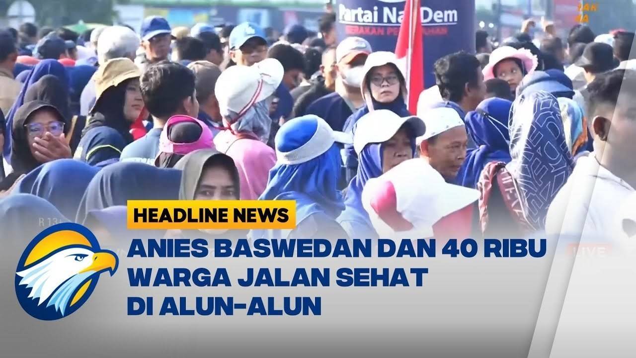 Anies Baswedan dan 40 Ribu Warga Jalan Sehat di Alun-alun Ciamis - METRO TV | Vidio