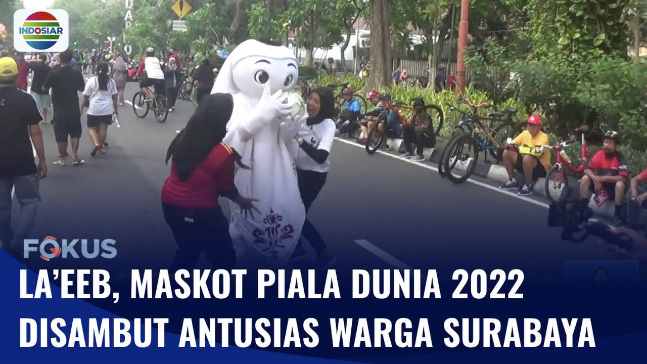 La’eeb, Maskot Piala Dunia 2022 Sapa Warga Surabaya | Fokus - INDOSIAR ...