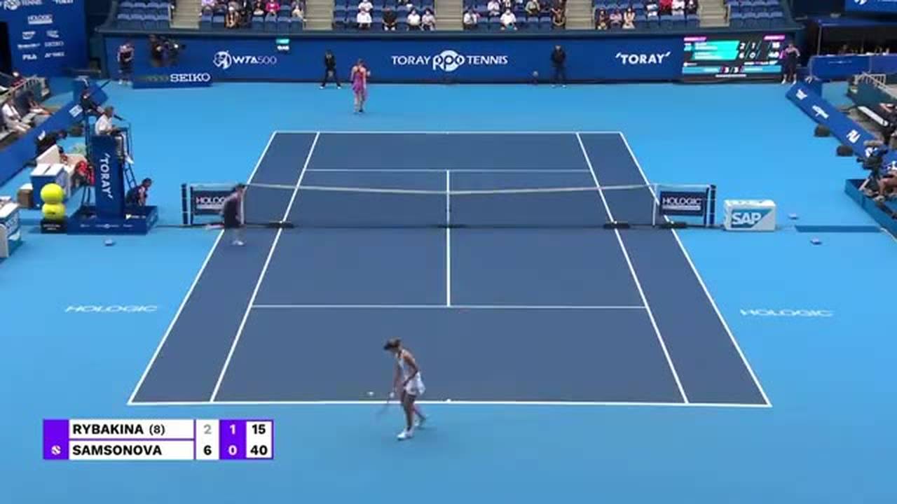 Match Highlights | Liudmila Samsonova vs Elena Rybakina | WTA Toray Pan ...