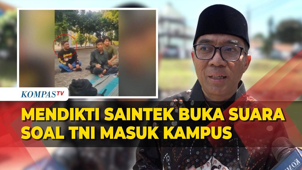 Respons Mendikti Saintek soal TNI Masuk Kampus: Pengetahuan Itu Terbuka ...