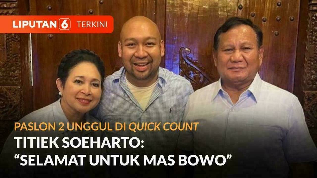 Titiek Soeharto Ucapkan Selamat ke Prabowo atas Unggulnya Paslon 2 di ...