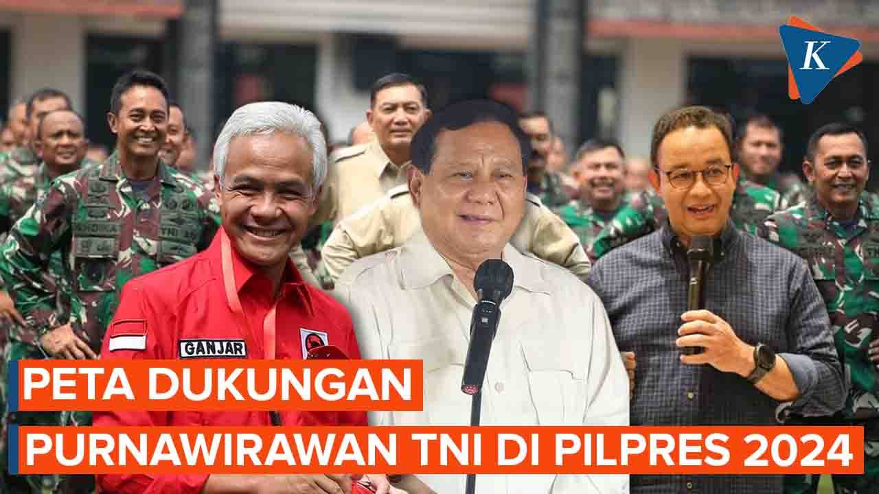 Peta Dukungan Purnawirawan Jenderal TNI di Kubu Ganjar, Prabowo, dan Anies - Kompascom