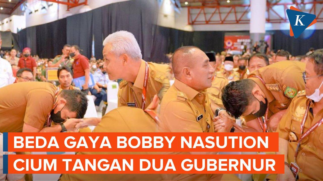 Ketika Gaya Bobby Cium Tangan Ganjar Pranowo dan Edy Rahmayadi Jadi ...