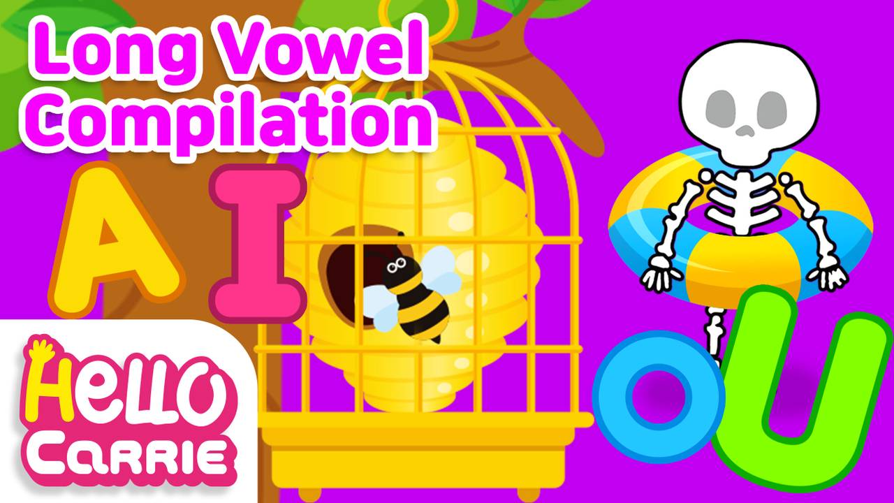 Hello Carrie - Let's Learn Alphabet - Long Vowel A-I-O-U Sound l ...