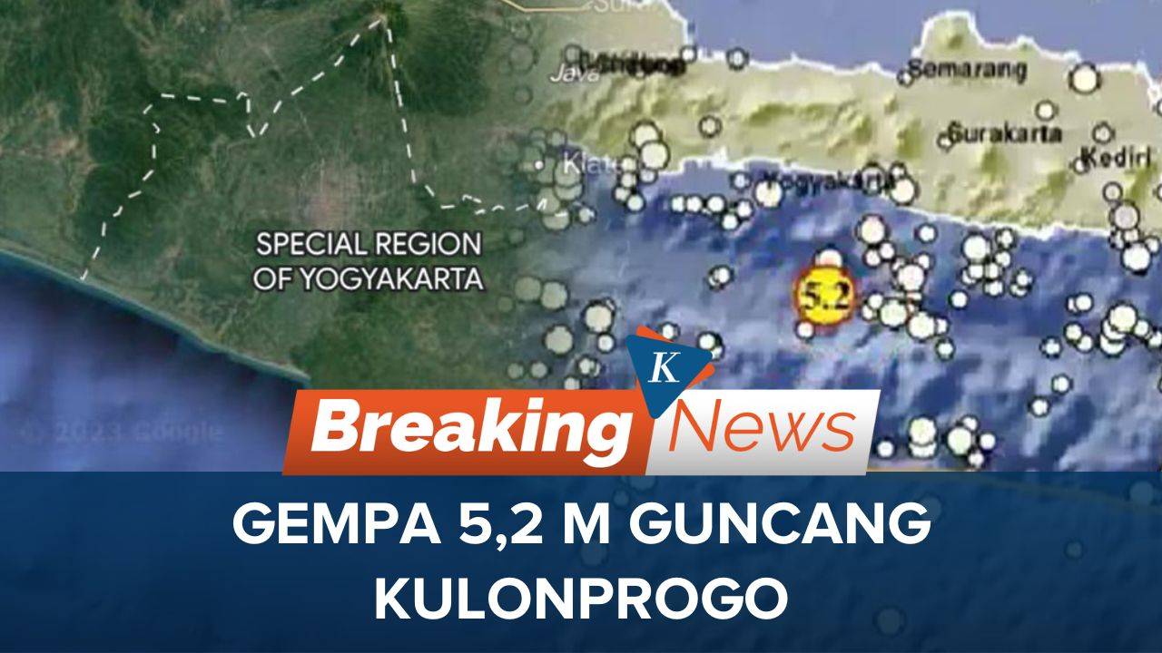 Gempa 52 M Guncang Kulon Progo Yogyakarta Tak Berpotensi Tsunami Kompascom Vidio