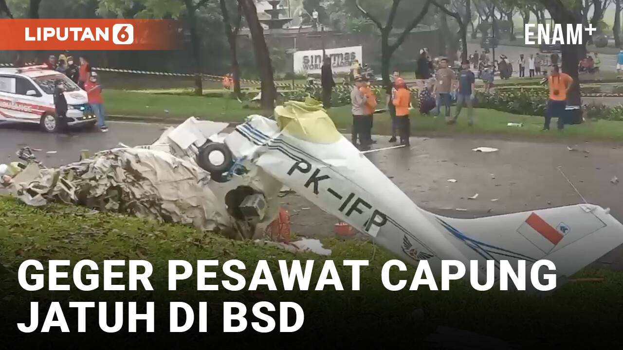 Geger Pesawat Capung Jatuh di BSD, 3 Tewas - liputan6.com | Vidio