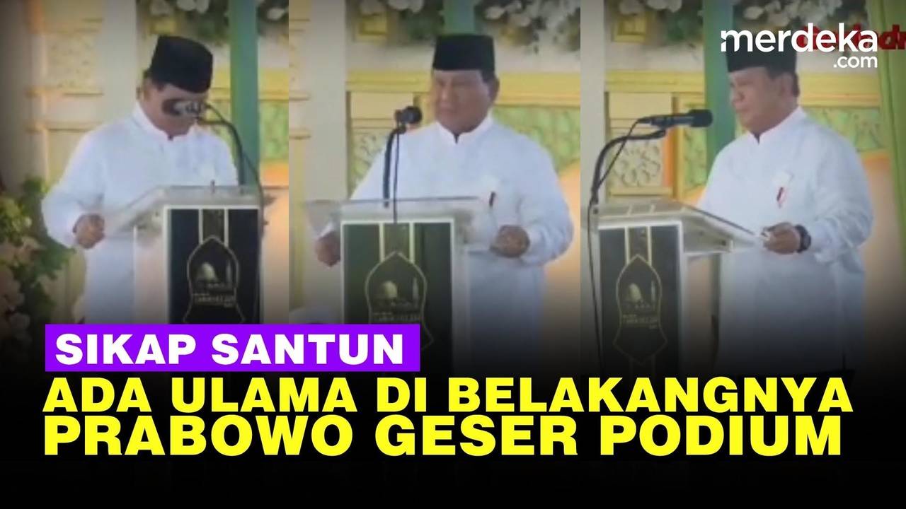 Momen Prabowo Subianto Geser Podium Agar Tak Belakangi Ulama dan Habib ...